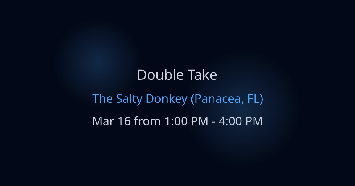 The Salty Donkey (Panacea, FL) - Double Take at The Salty Donkey ...